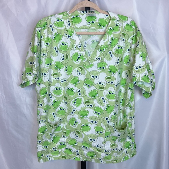 Uniform Advantage | Tops | Uniform Advantage Ua Scrubs All Over Frog ...